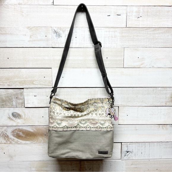 Sakroots | Bags | Sakroots Crossbody Bag Purse Gray Beige Elephant ...
